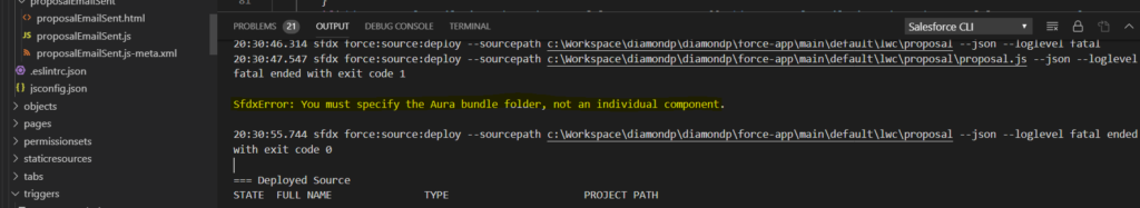 Visual Studio Code - LWC Deployment Error for Single file ...